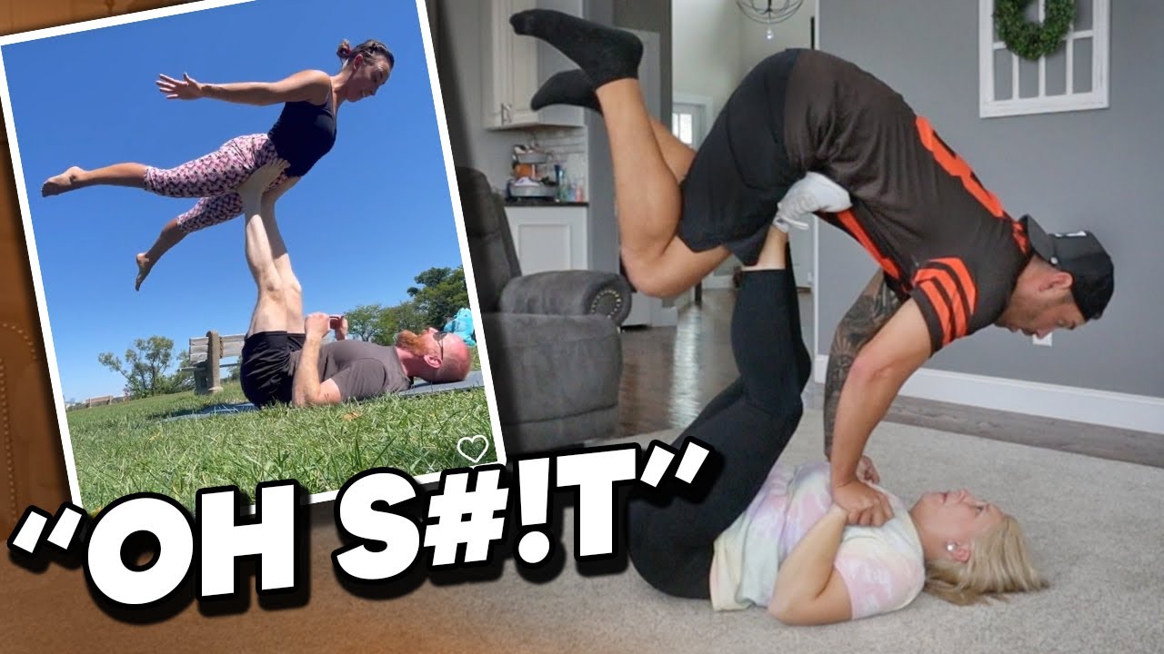 Trying the COUPLES LEG FLIP CHALLENGE! *Hilarious* - YouTube