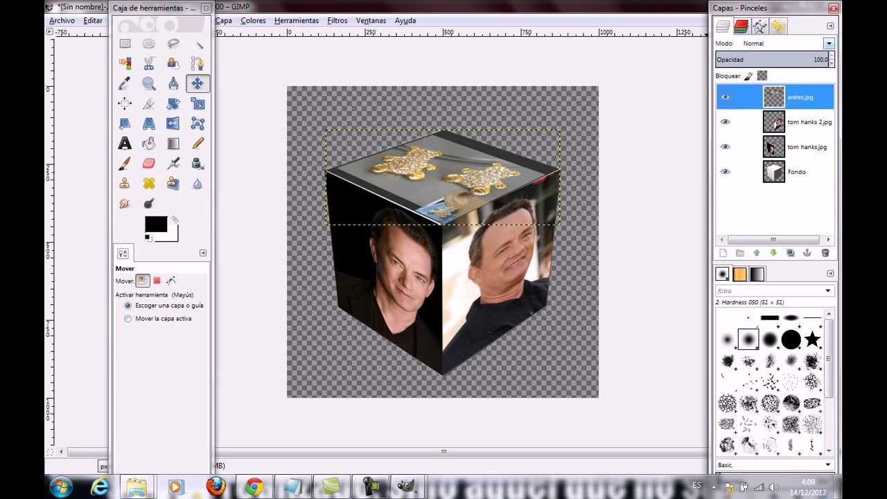 Tutorial de como crear un cubo rubik con imágenes en GIMP - YouTube
