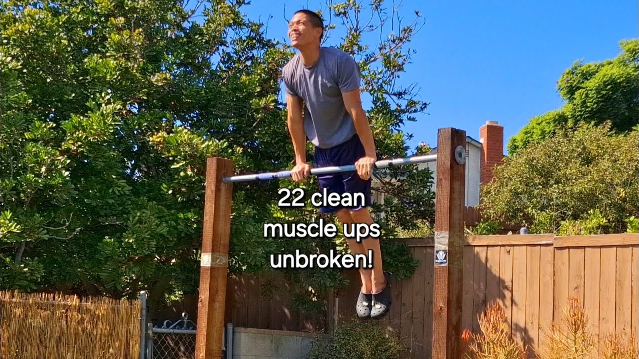 Just 22 clean muscle ups unbroken! - YouTube