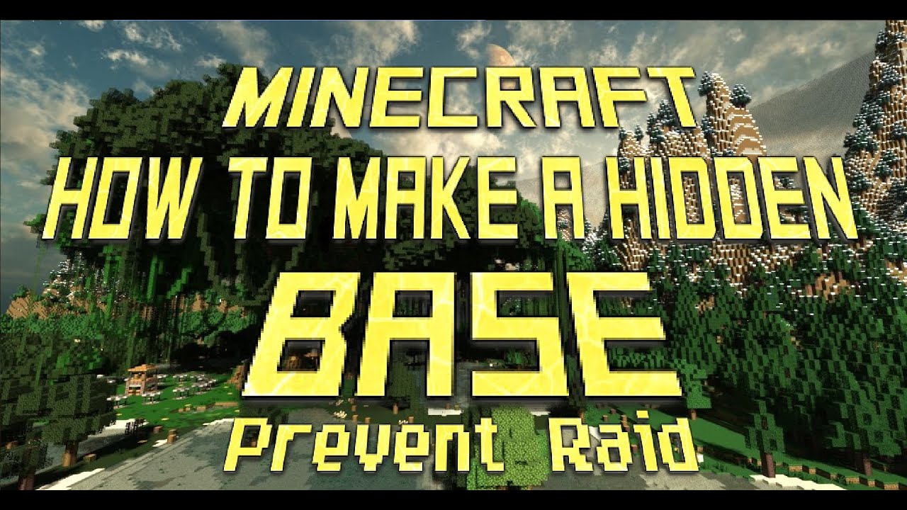 Minecraft - How To Make A Secret Base (MAXIMUM SECURITY) - YouTube