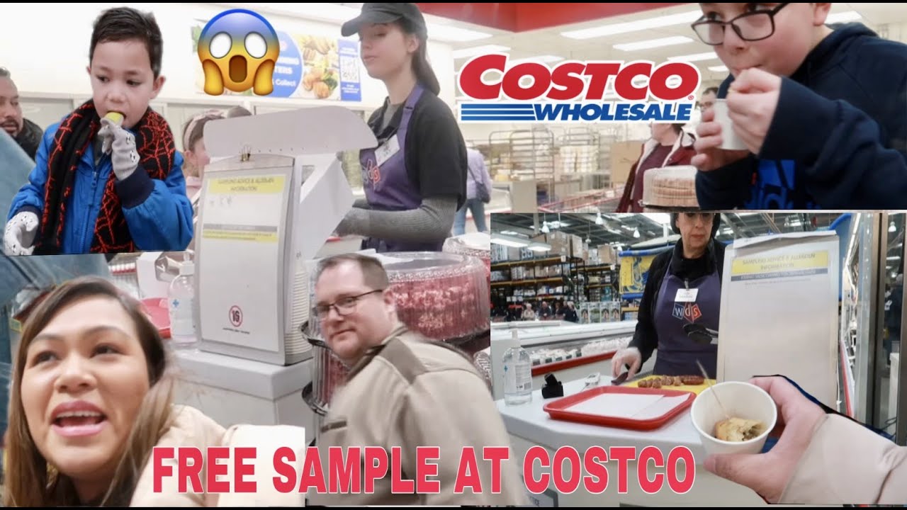 WE TRIED ALL THE FREE SAMPLE AT COSTCO | WE ARE FULL 😱 - YouTube