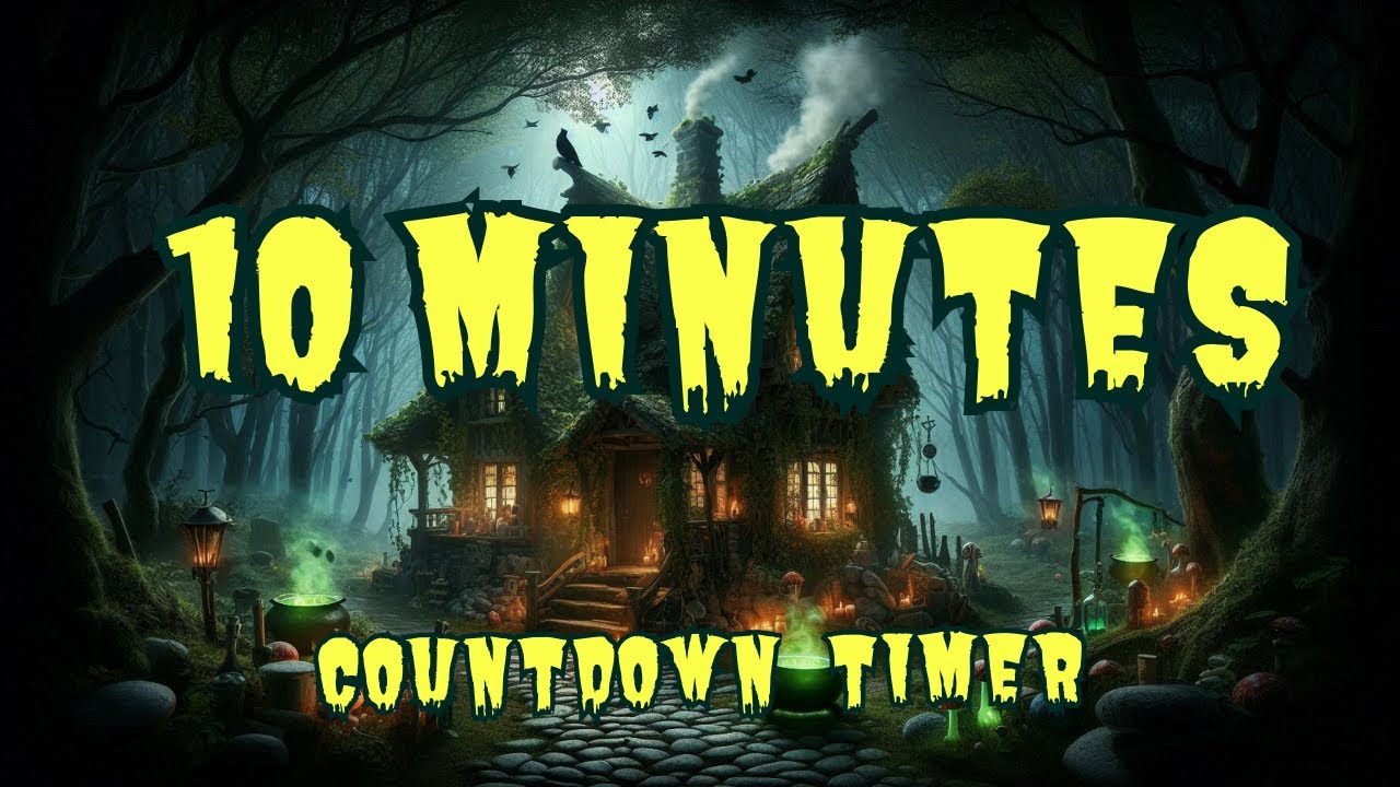 10 MINUTES 10:00 SCARY HALLOWEEN PARTY TIMER COUNTDOWN: Witch's Cottage ...