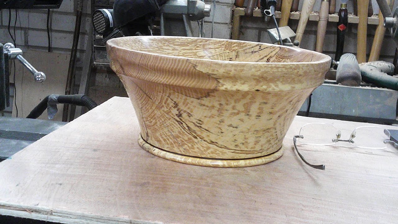 An inspiring spalted Ash bowl #43, Wood turning - YouTube