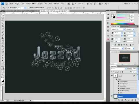 Awesome Bubble style text effect - YouTube