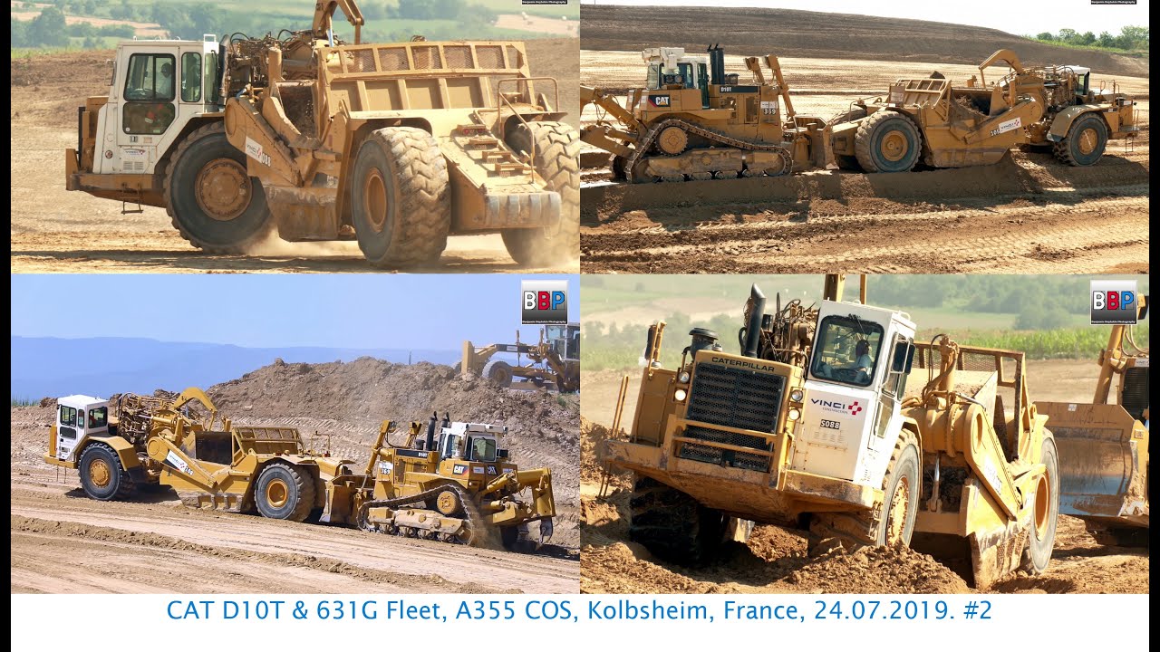 [MEGA MACHINES] CATERPILLAR D10T & 631G Scraper Fleet, COS A355 ...