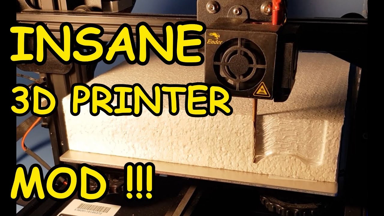 3D printer cutting styrofoam like CNC router - YouTube
