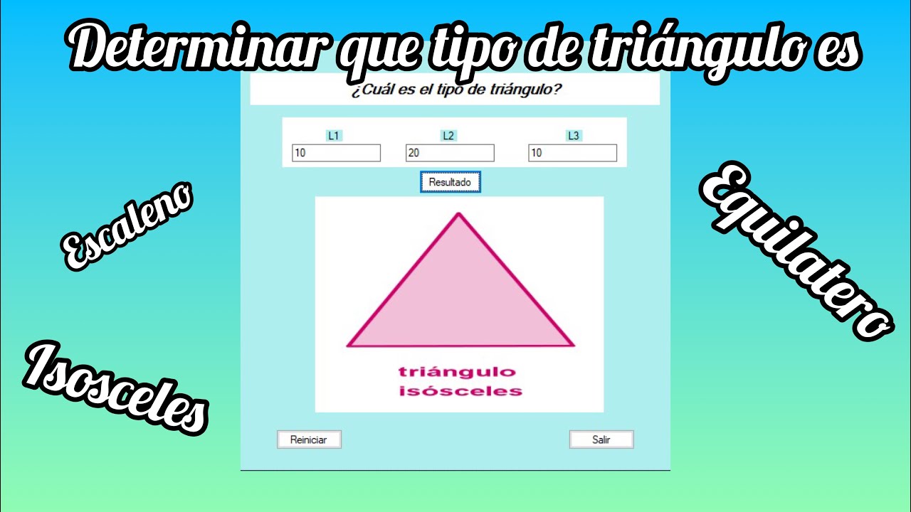 Determinar que tipo de triángulo es| Visual Basic 2010 - YouTube
