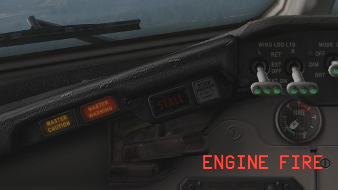 X-Plane 11 | MD-82 Engine Fire Landing - YouTube