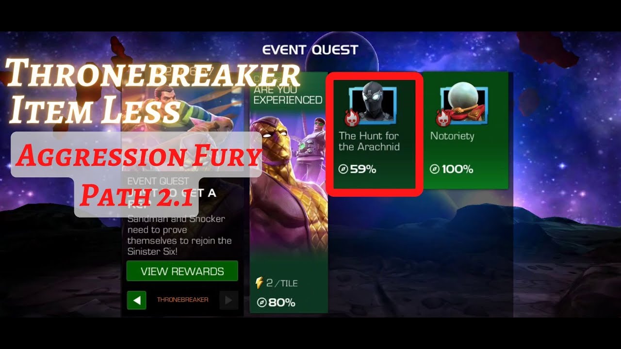 MCOC| EQ 2.1 | Aggression Fury Path| The Hunt for the Arachnid | JUST ...