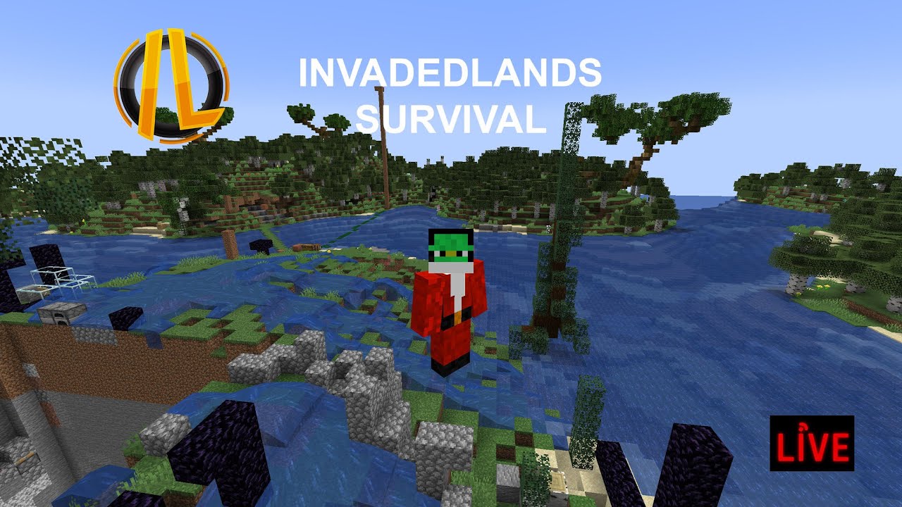MINECRAFT INVADEDLANDS (Christmas) STREAM - YouTube