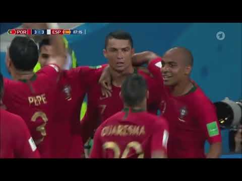 WM 2018: Cristiano Ronaldo Freistoßtor! Portugal 3:3 Spanien