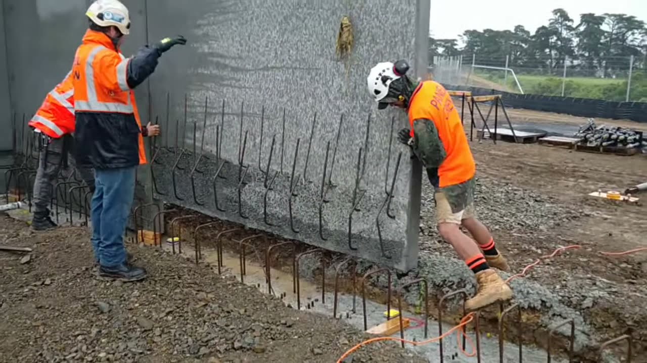 how to install precast wall panel - YouTube