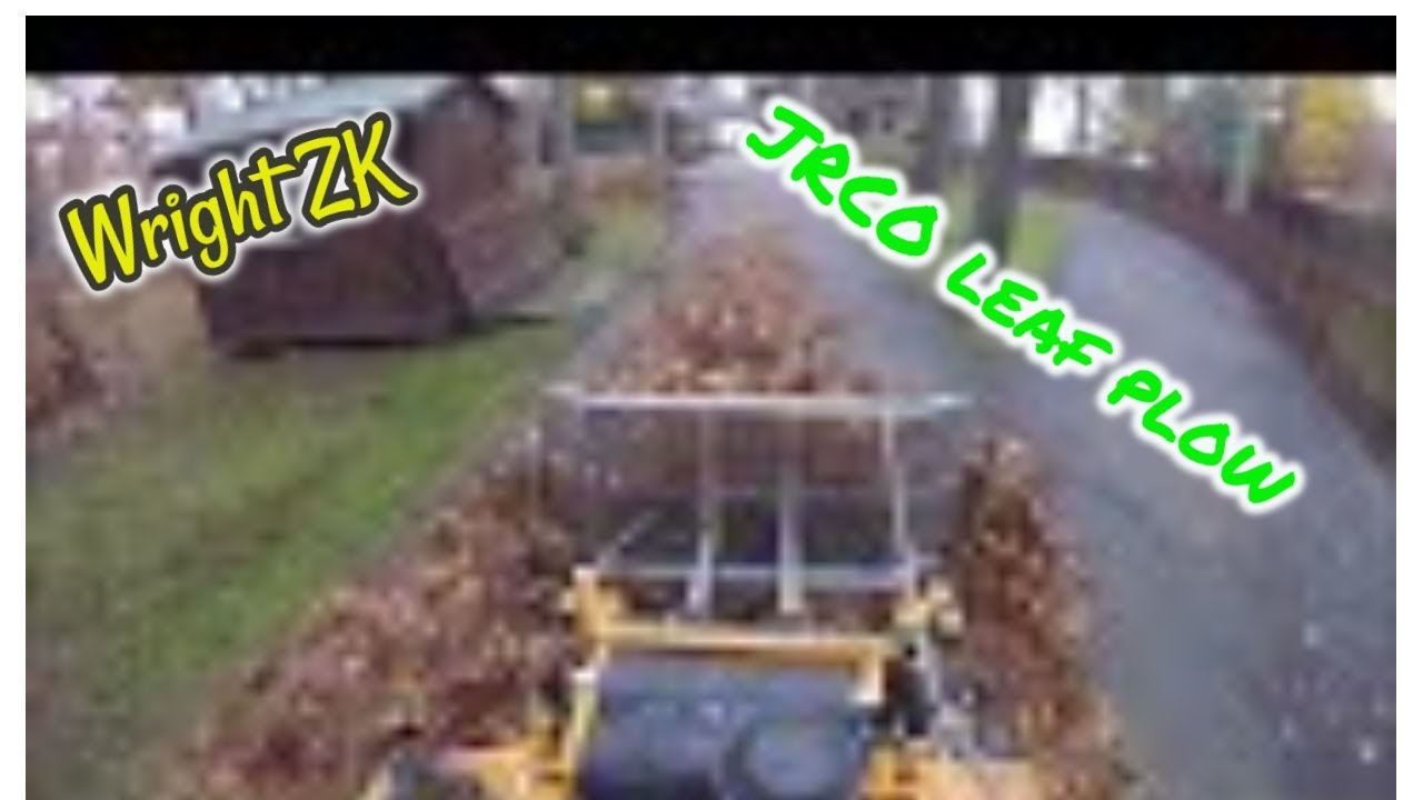 Leaf cleanup Wright ZK, plus JRCO leaf plow - YouTube