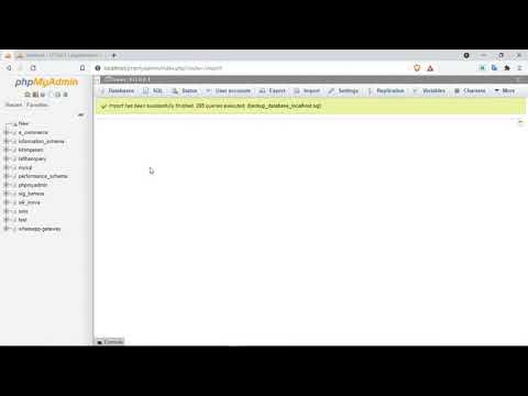 Cara Import Backupan Database Local MySQL PHPMyAdmin - YouTube