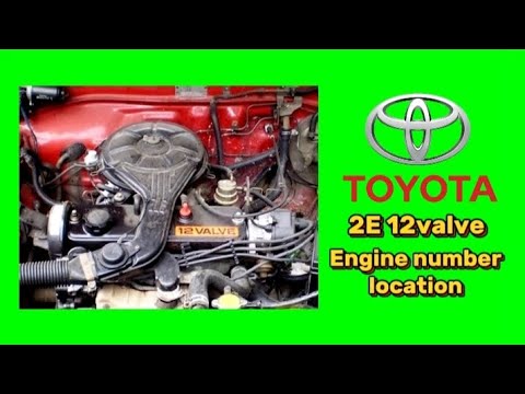 Toyota Corolla 2E 12valve engine number location - YouTube