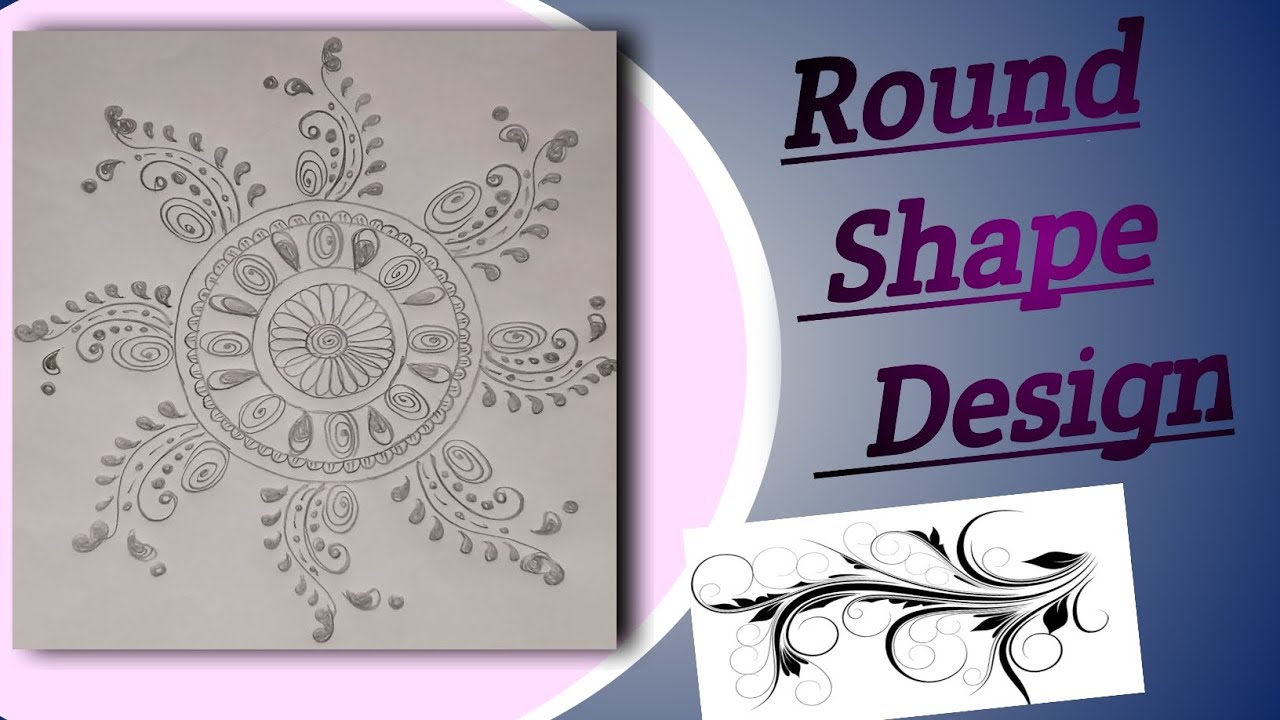 How to draw a beautiful round shape design/Easy Design/Easy step by ...