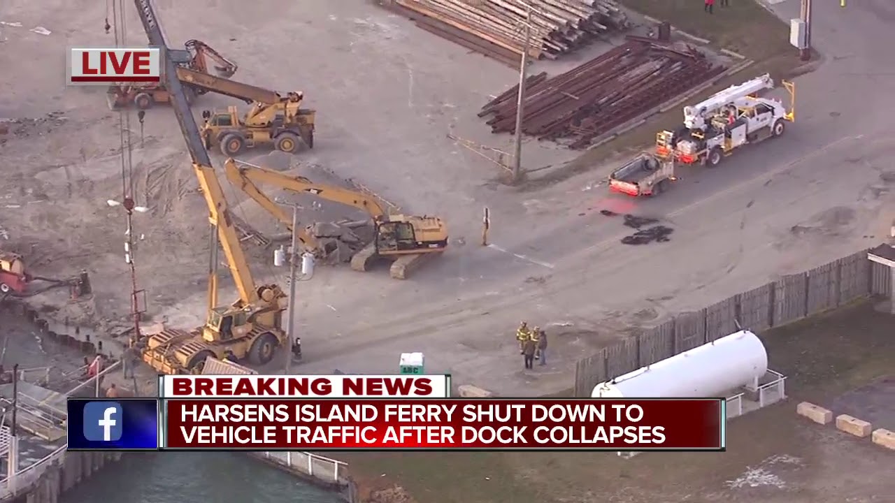 Harsens Island Ferry shut down to vehicle traffic after mainland dock ...