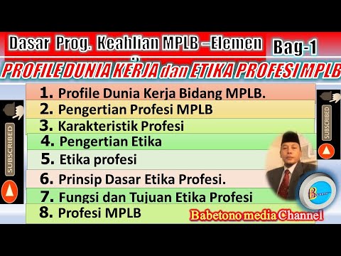 PROFILE DUNIA KERJA dan ETIKA PROFESI MPLB (Materi Dasar MPLB Elemen 3 ...