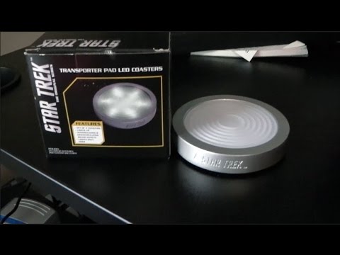 Star Trek TOS Transporter Pad LED Coasters ThinkGeek Review - YouTube