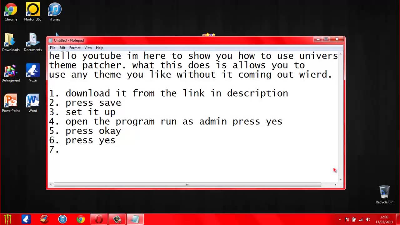 How to use Universal Theme Patcher Windows 7 ONLY - YouTube
