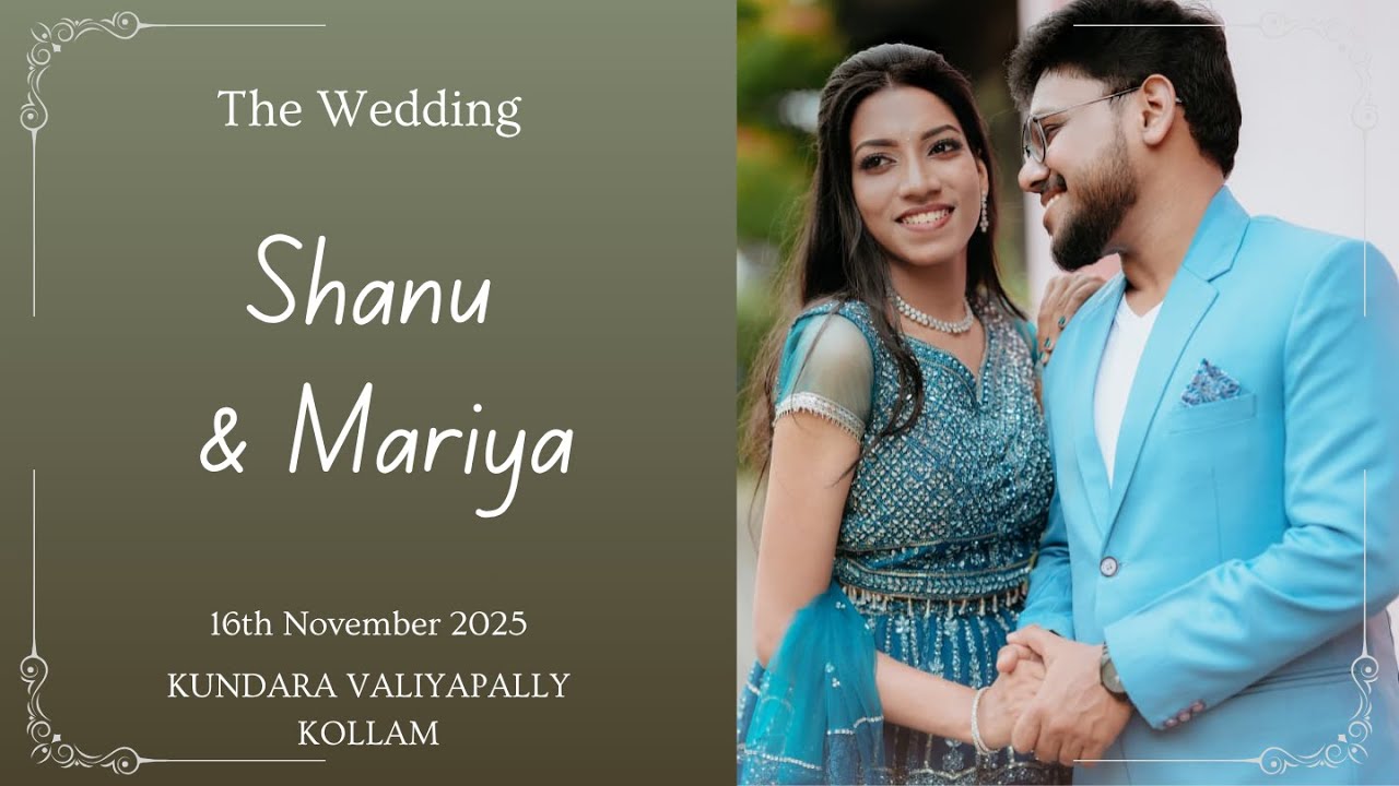 Shanu & Mariya Wedding Live Webcast || 16\11\2025 - YouTube