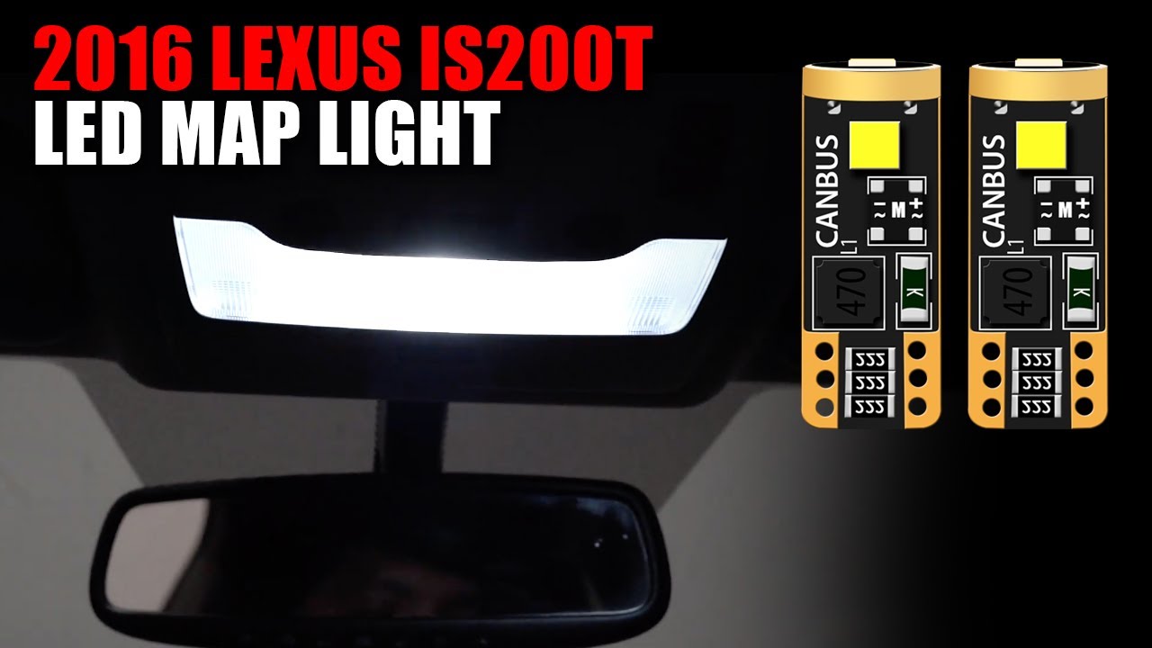 Cool Bright LED Map Light Install 2016 Lexus IS200T - LASFIT T10 Bulb ...