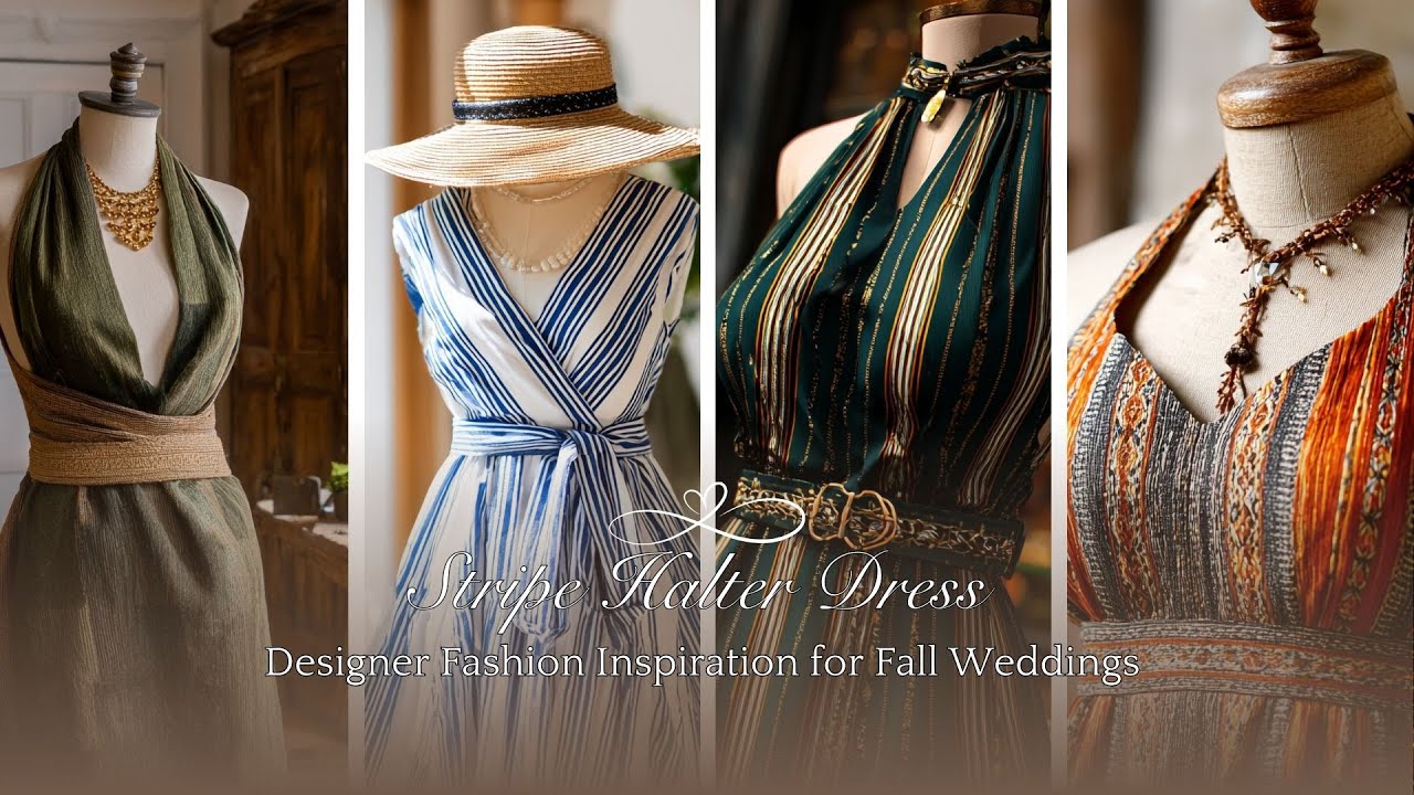 Stripe Halter Dress Try-On Haul | Designer Fashion Inspiration for Fall ...