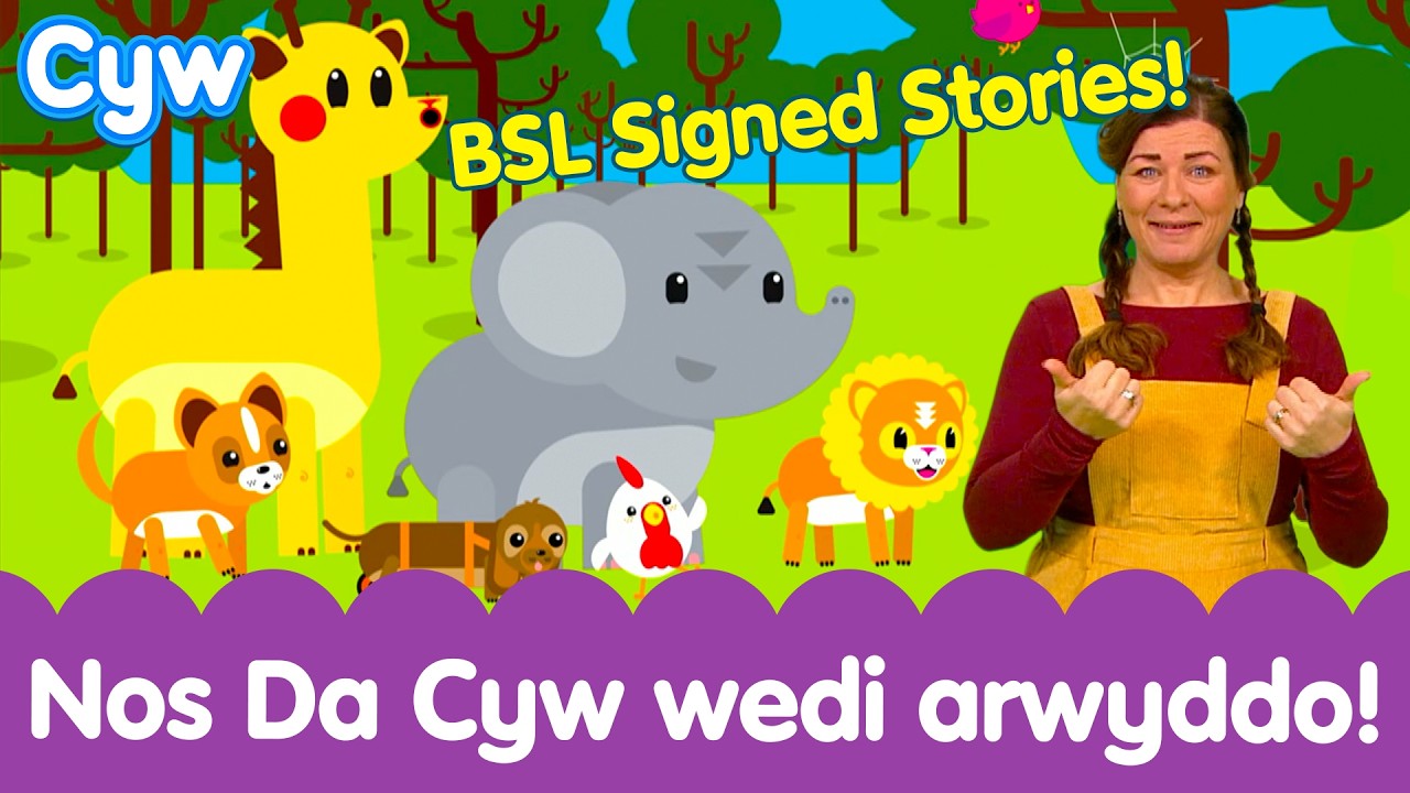 Straeon wedi arwyddo! | Nos Da Cyw 🐣 Welsh bedtime story compilation ...