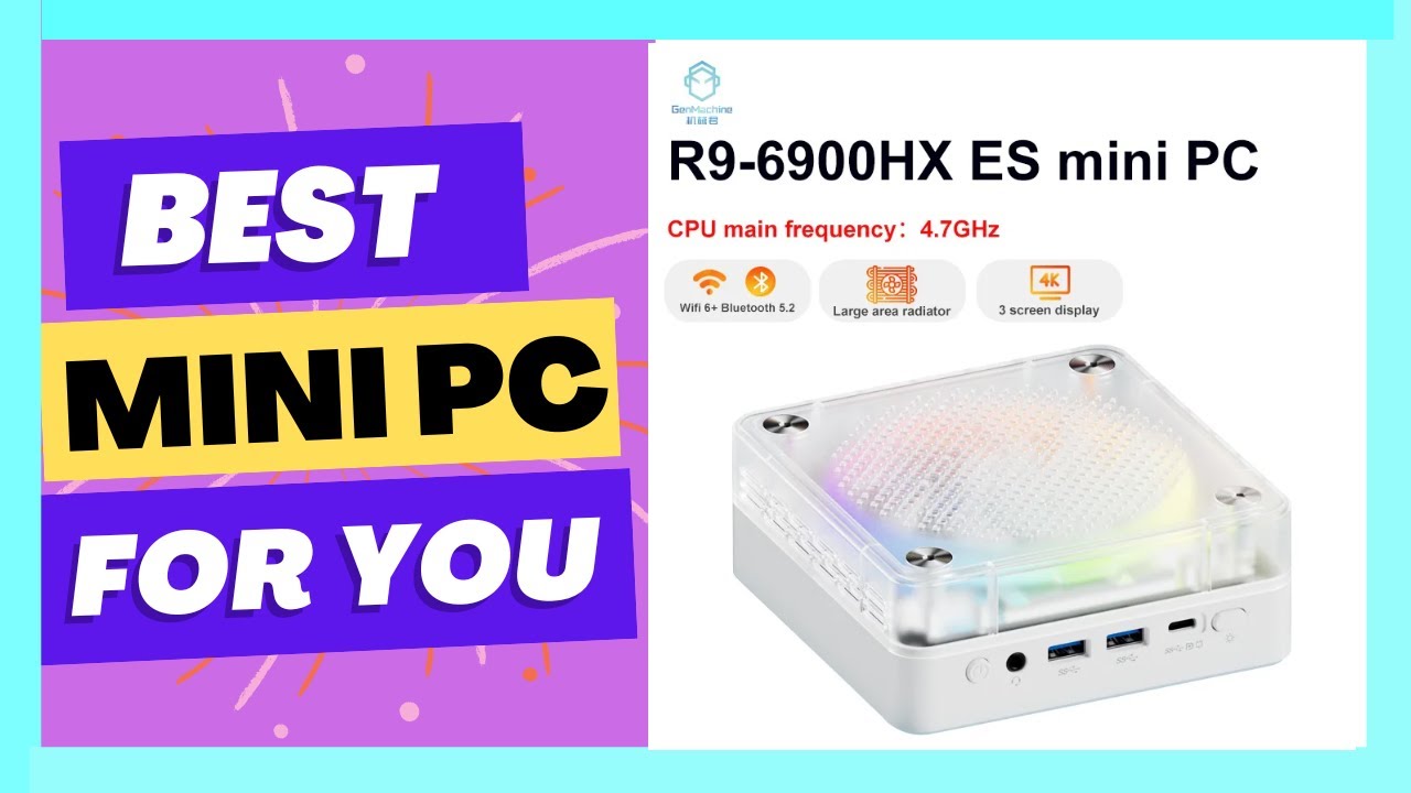 Genmachine AMD R9 Ryzen 9 6900HX ES Mini PC Windows 11 WiFi 6 - YouTube