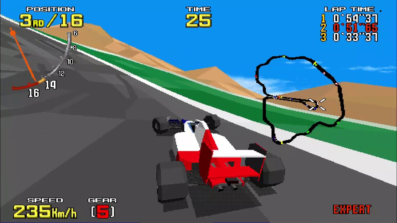 Virtua Racing Arcade - Advanced - Acropolis - YouTube