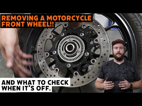Removing a Motorcycle Front Wheel and What to Check!! - YouTube