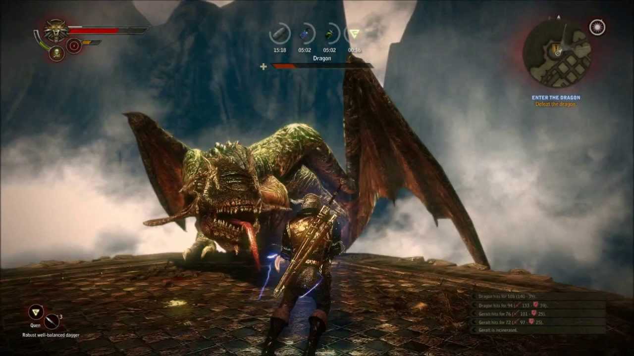 Witcher 2 Enter the Dragon bossfight Guide (HD) - YouTube