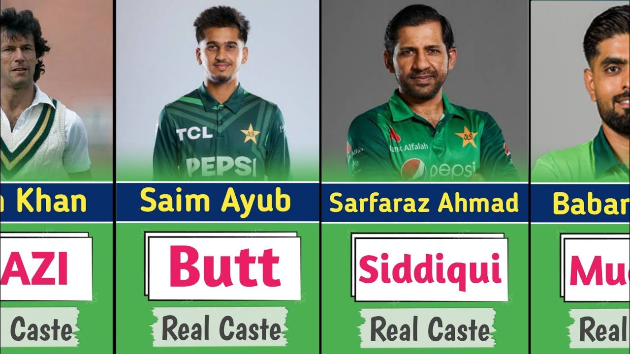 Pakistani Cricket Players Original Caste | Real Background & History 🏏 ...