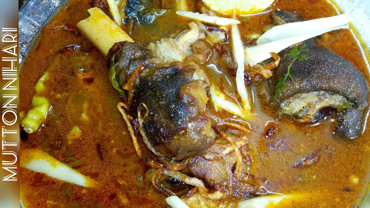 Lazeez goat nihari recipe || Bakrid special mutton trotters - YouTube
