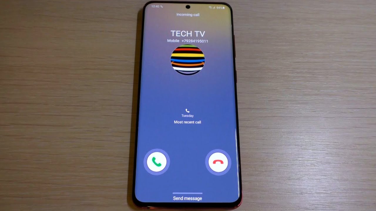 Samsung S20 (Red) Incoming Call - YouTube