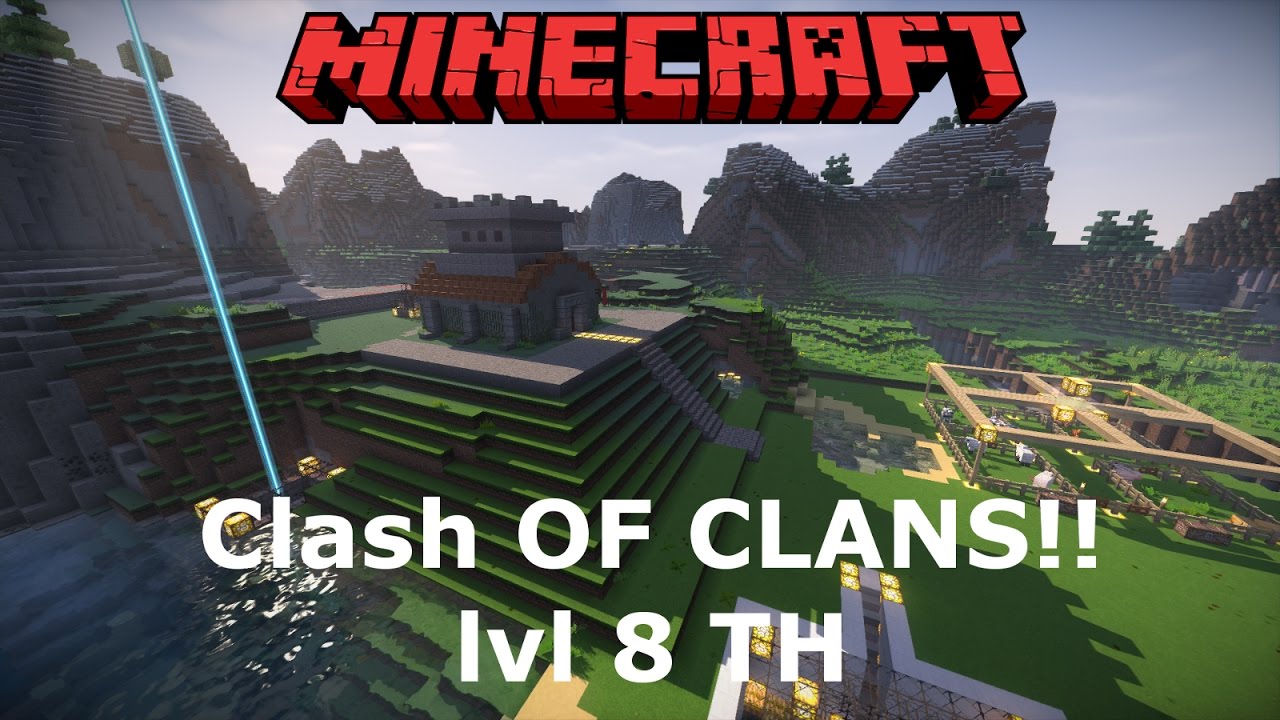 Minecraft - Town hall lvl 8 [Clash of Clans] Complete!!! - YouTube