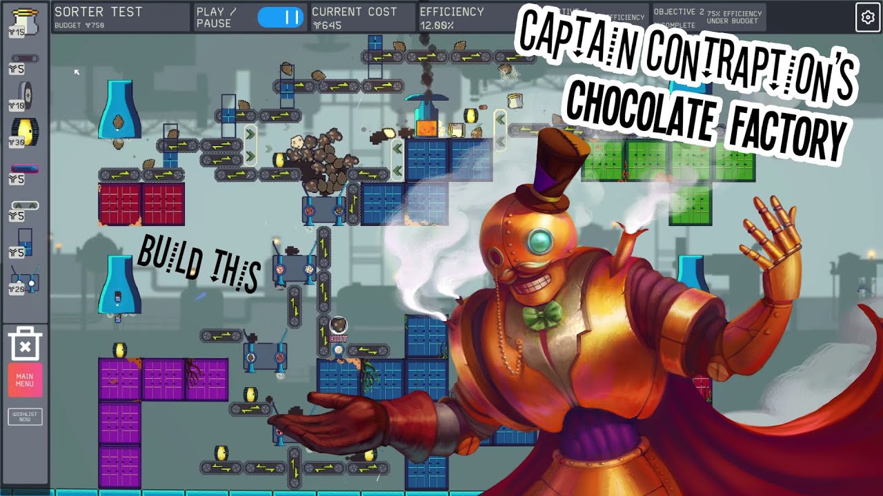 Captain Contraption's Chocolate Factory - A factory game with physics!? | Launch Trailer - YouTube