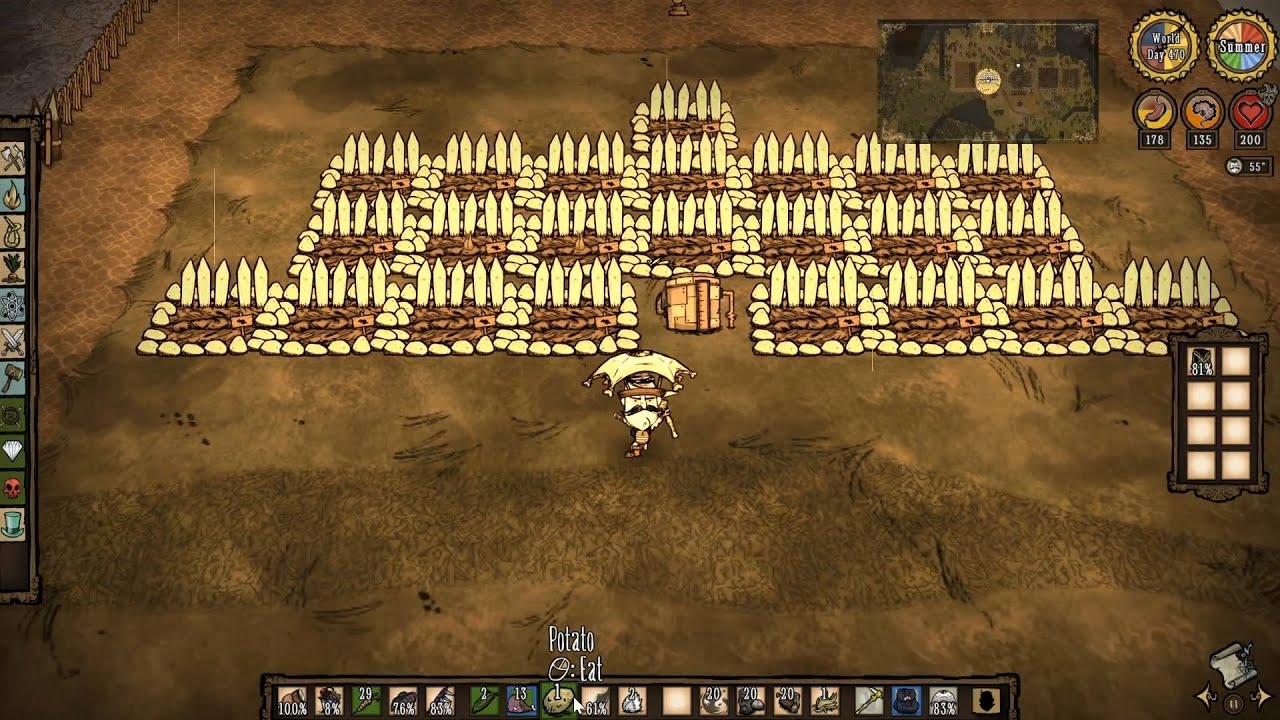 【Don't Starve Together Megabase Day 467~471】Building farms and Bunnymen ...