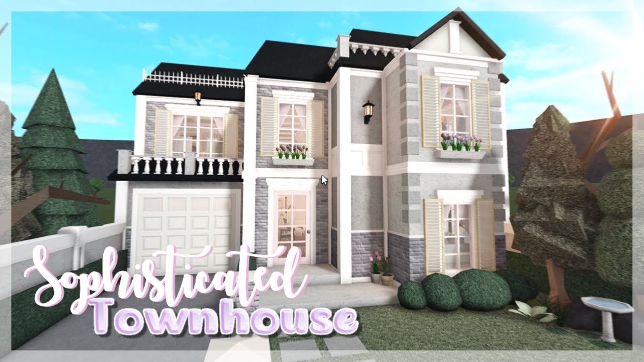 Sophisticated Townhouse | Bloxburg Speed Build - YouTube