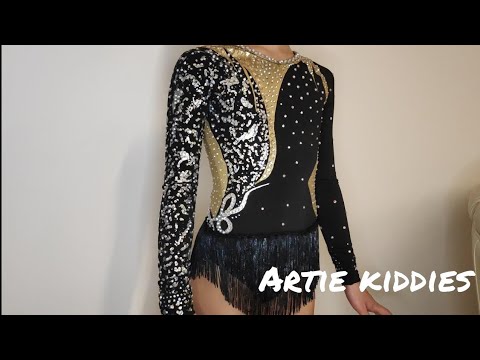 Homemade rhythmic gymnastics leotard, easy diy beautiful and shining