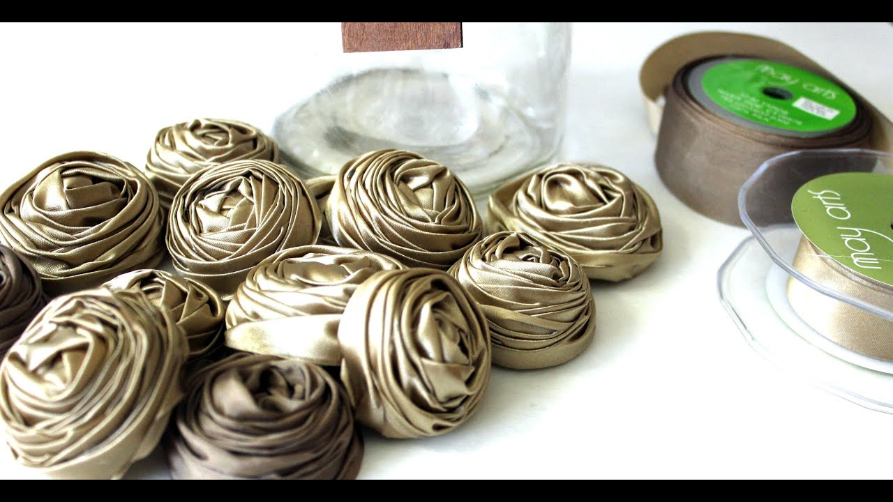 Rolled Ribbon Rose Tutorial DIY YouTube rolled-ribbon-rose-tutorial-diy-youtube