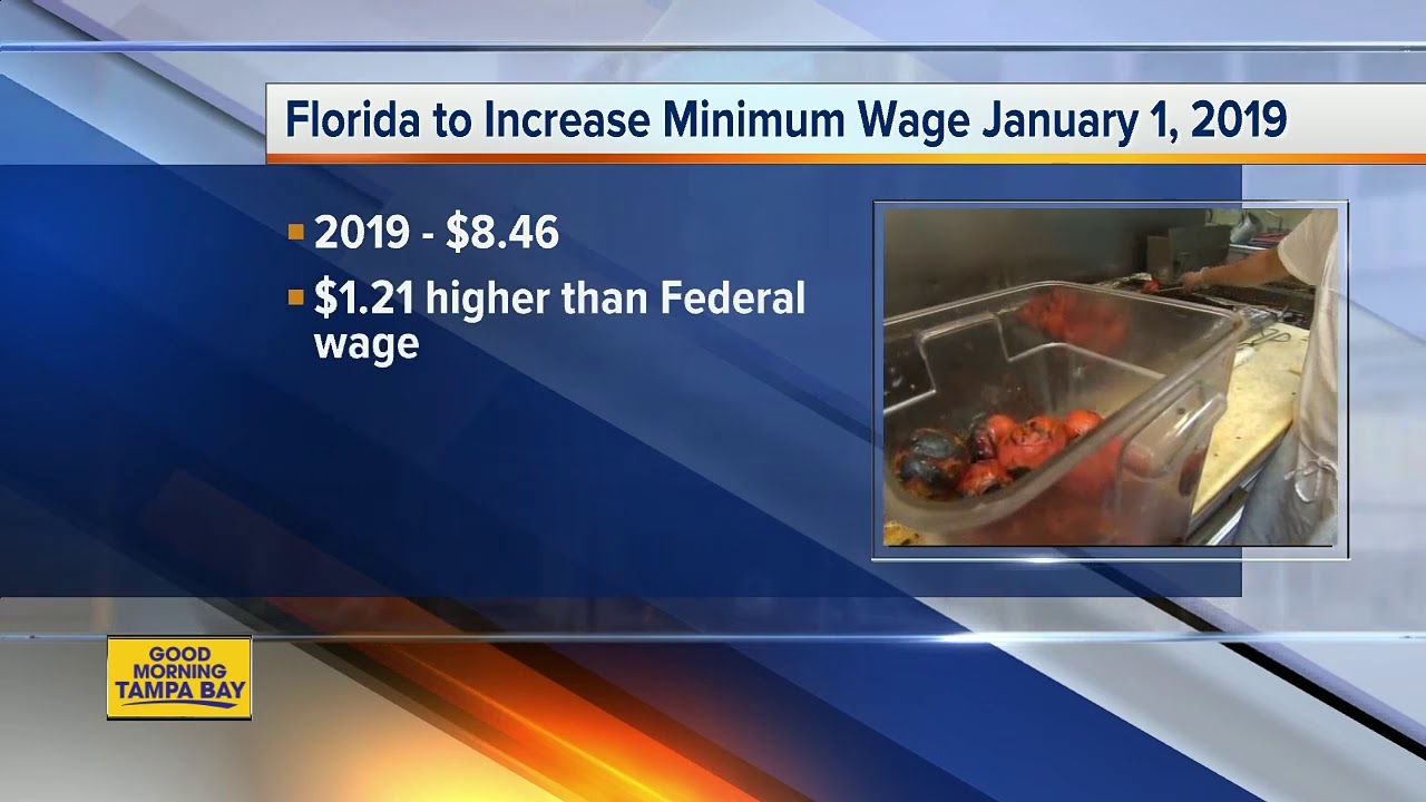 Florida's minimum wage increase will take effect January 1, 2019 - YouTube