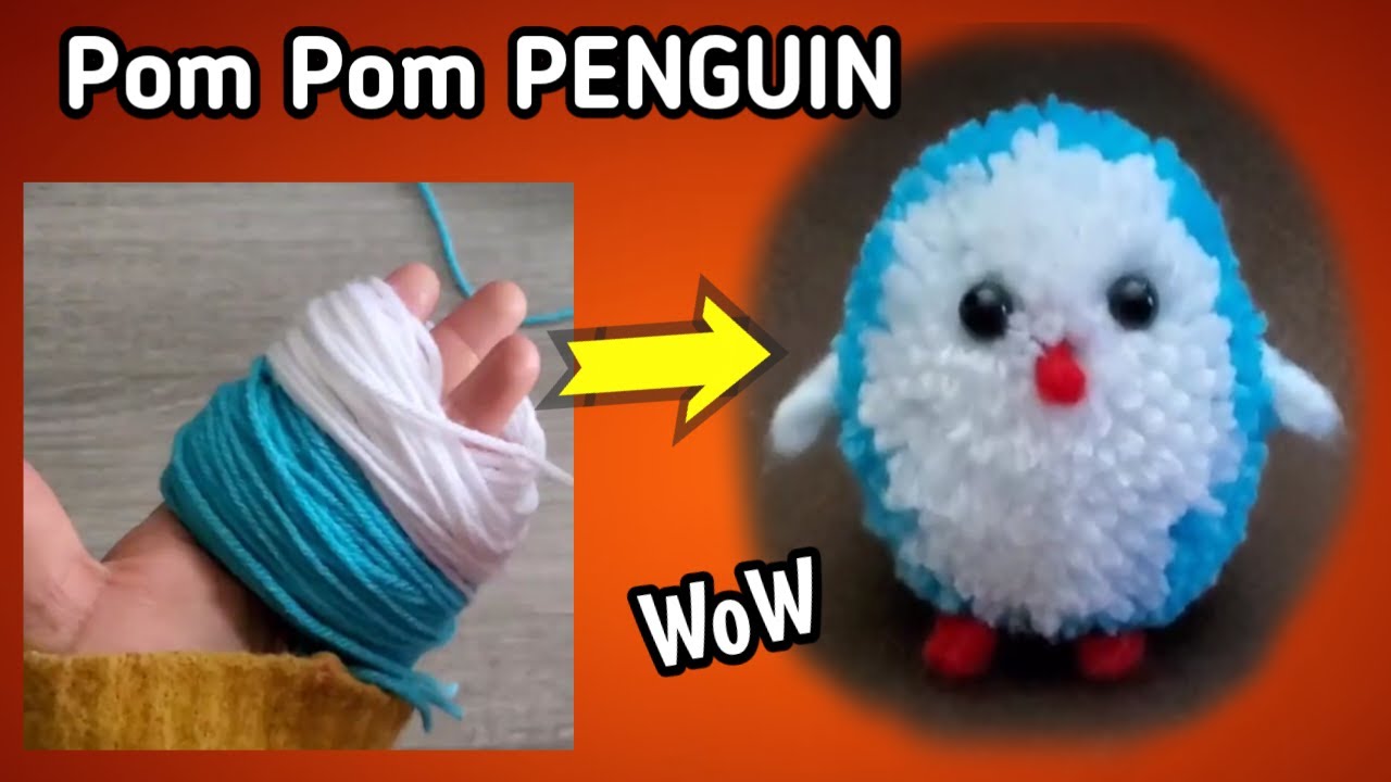 HOW TO MAKE YARN PENGUIN - YouTube