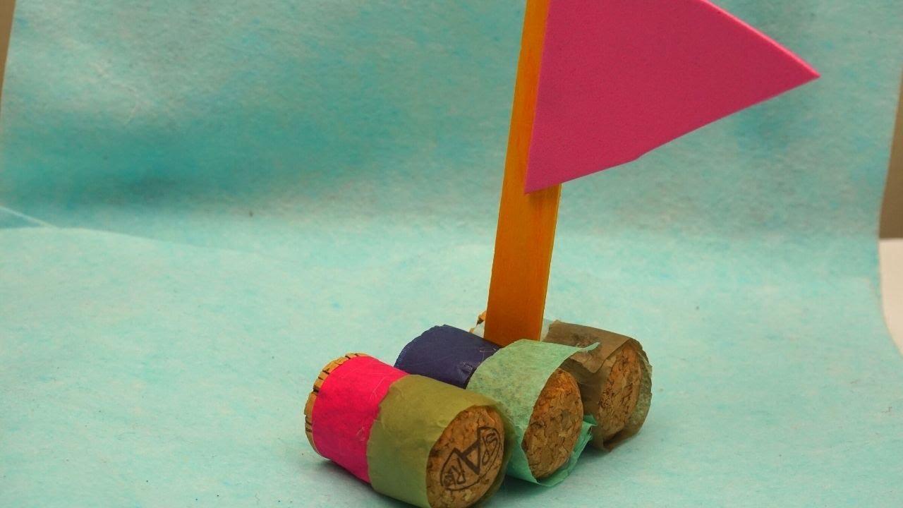 Easy Cork Raft Craft For Kids - YouTube