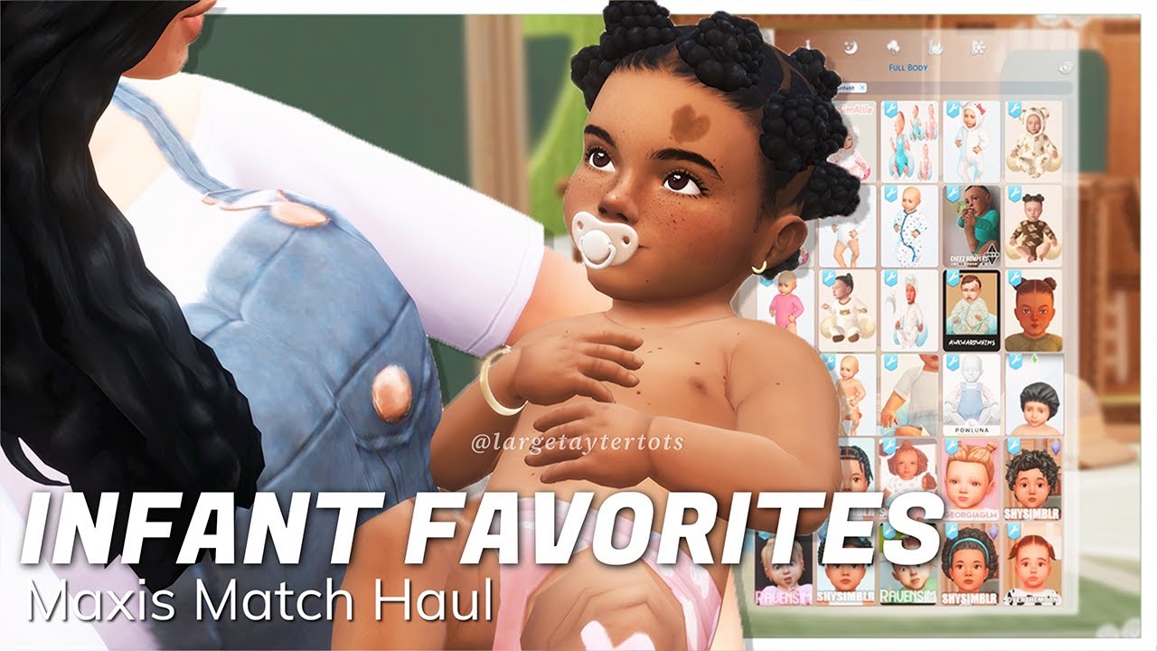 Maxis Match Infant CAS Custom Content Finds | Afro & Textured Hair, Accessories,+ more! (with ...