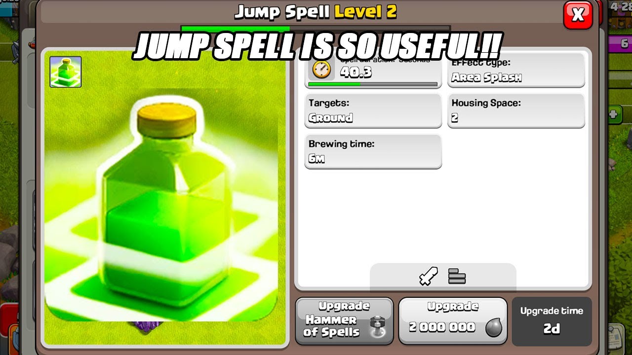 The Jump Spell Is So USEFUL At Town Hall 9 In Clash Of Clans - YouTube