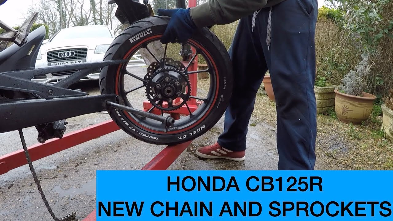 Honda CB125R Chain and sprocket Replacement Step by Step - YouTube