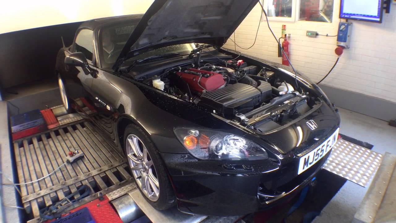 Honda S2000 baseline dyno run - stock - YouTube
