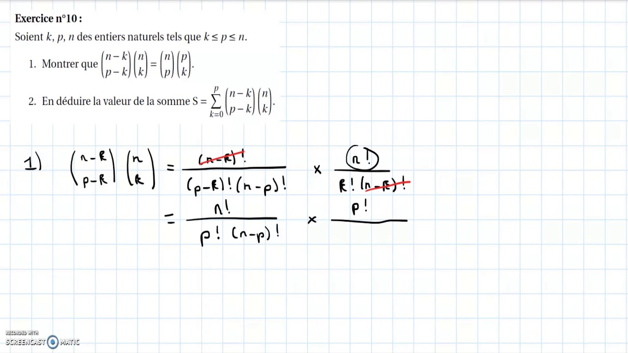 TD6 Sommes et produits Exercice 10 / Calcul de somme - YouTube