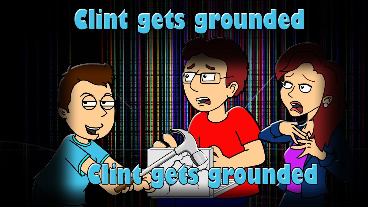 Clint smashes James Barratt's laptop/ grounded - YouTube